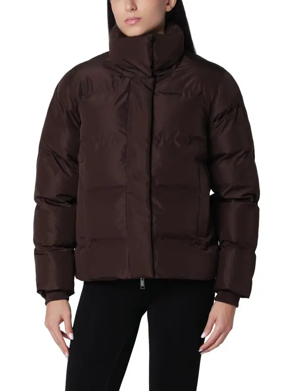 Tretorn Hill Down Mini Jacket In Recycled Polyester - Brown