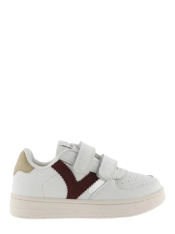 Victoria Beckham Burgundy Tiempo-inspired Mini Sneakers With Hook-and-loop Straps - Multicolor