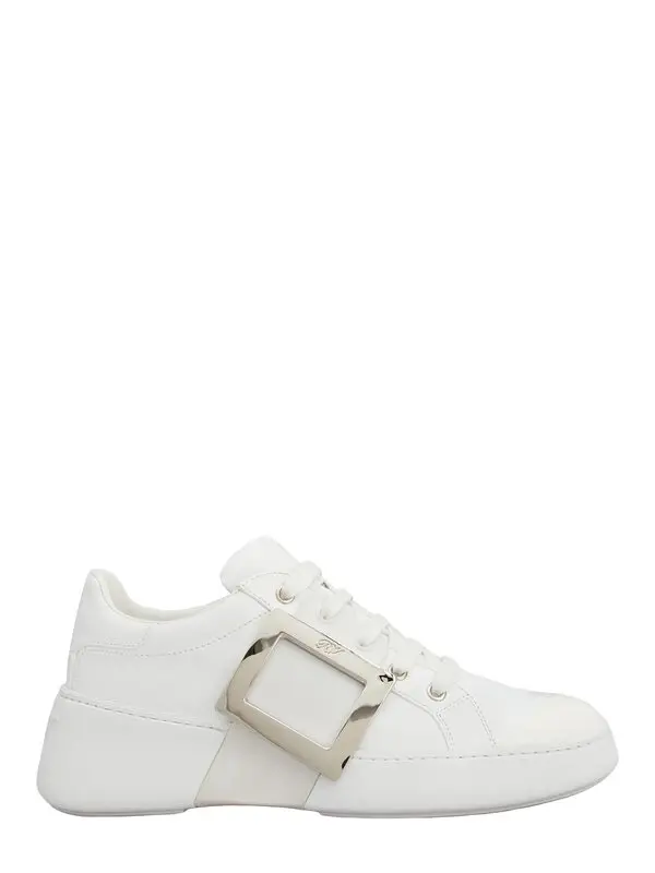 ROGER VIVIER Viv' Mini Skate Sneakers In Leather - White
