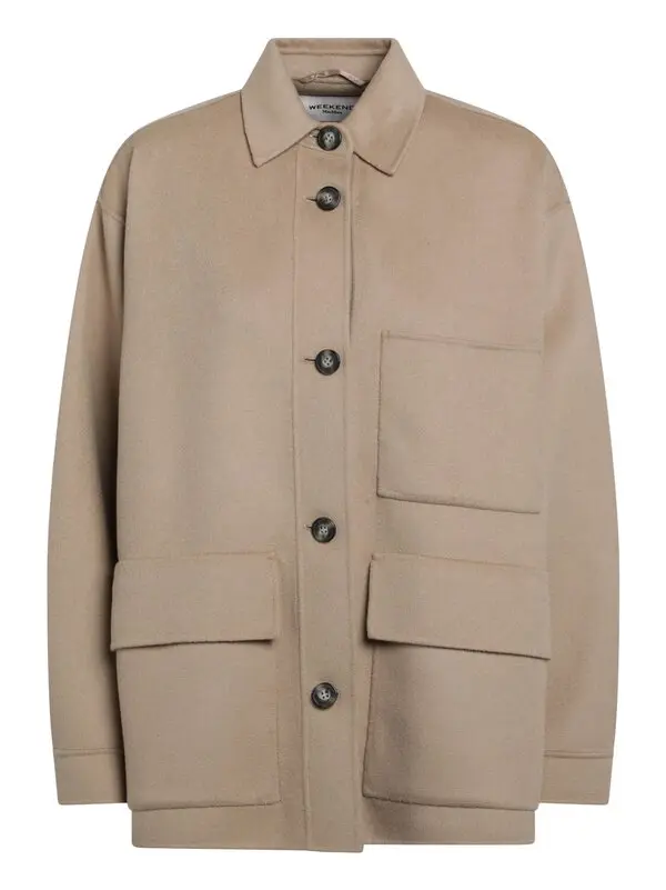 Max Mara Camel Wool Shirt Jacket - Brown