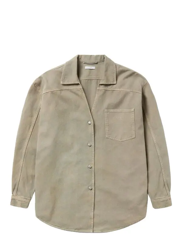 1989 STUDIO Lightweight Denim Overshirt - Brown
