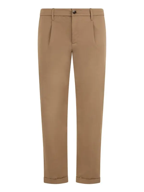 NINE:INTHE:MORNING Slim-fit Cotton Mini Pleat Pants - Camel