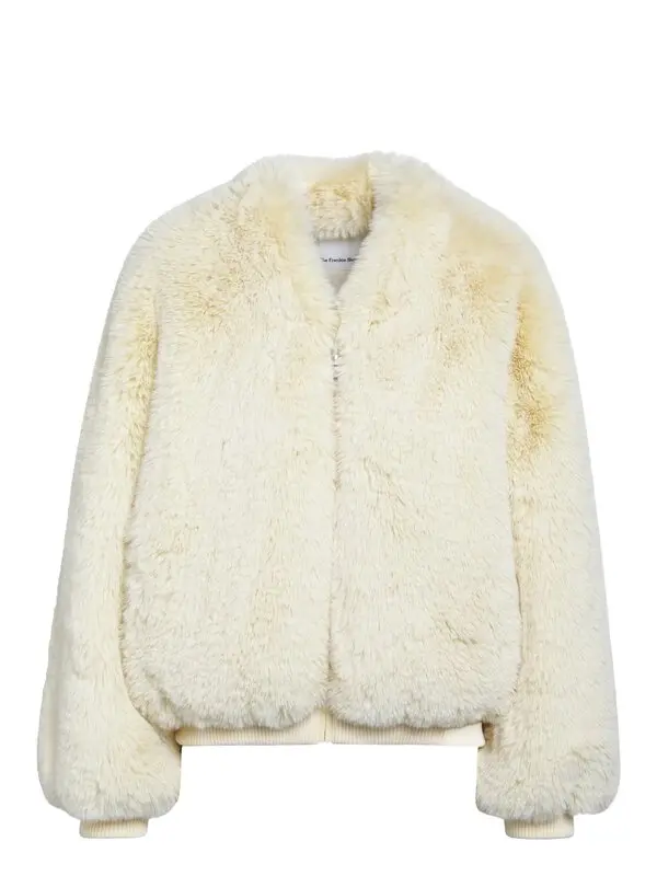 THE FRANKIE SHOP Butter Faux Fur Bomber Jacket For - Yellow