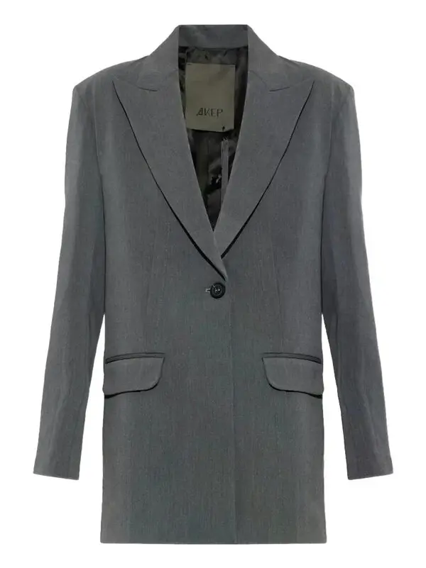 AKEP Single-breasted Blazer - Grey