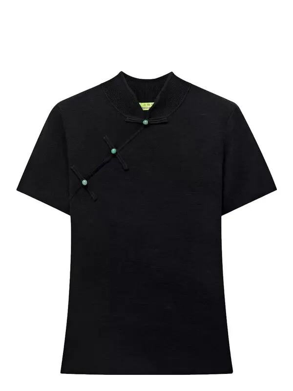 Shanghai Tang Qipao Short-sleeve T-shirt - Black