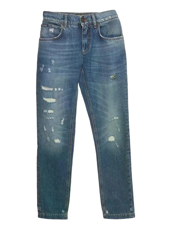 Dolce & Gabbana Distressed Boyfriend Jeans - Blue