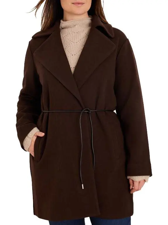 NIC+ZOE Knit Twill Wrap Jacket - Java