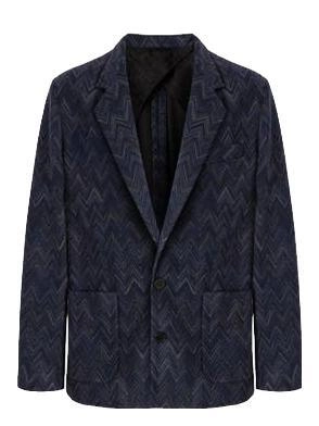 Missoni Cotton And Viscose Zig Zag Blazer - Multicoloured