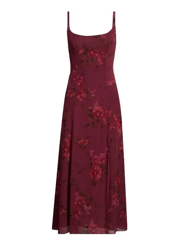 REFORMATION Ailany Floral Print Georgette Midi Dress - Melodic