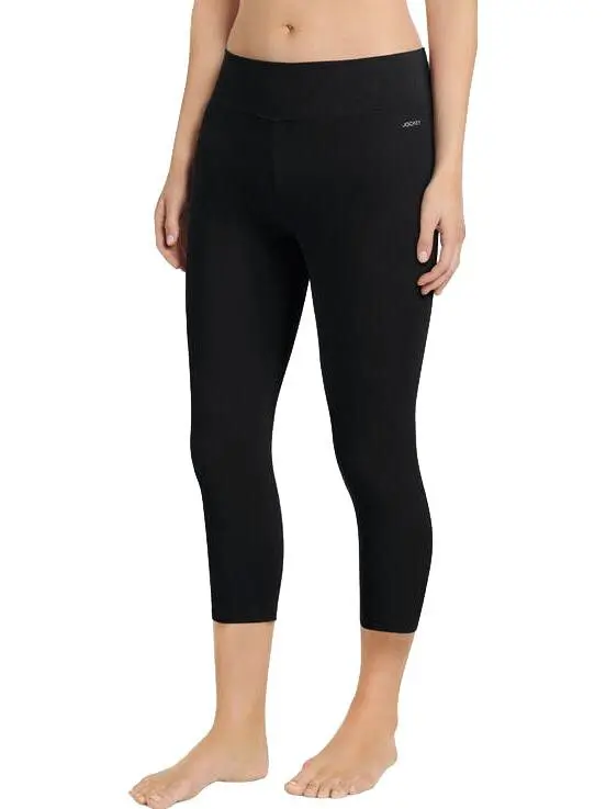 JOCKEY Cotton Stretch Capri Legging - Black