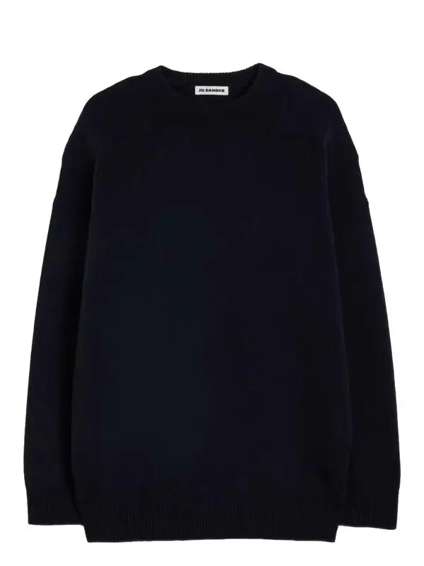 JIL SANDER Wool-blend Crew-neck Sweater - Blue