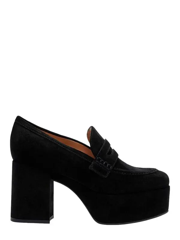 GIANVITO ROSSI Jenna Suede Loafers - Black
