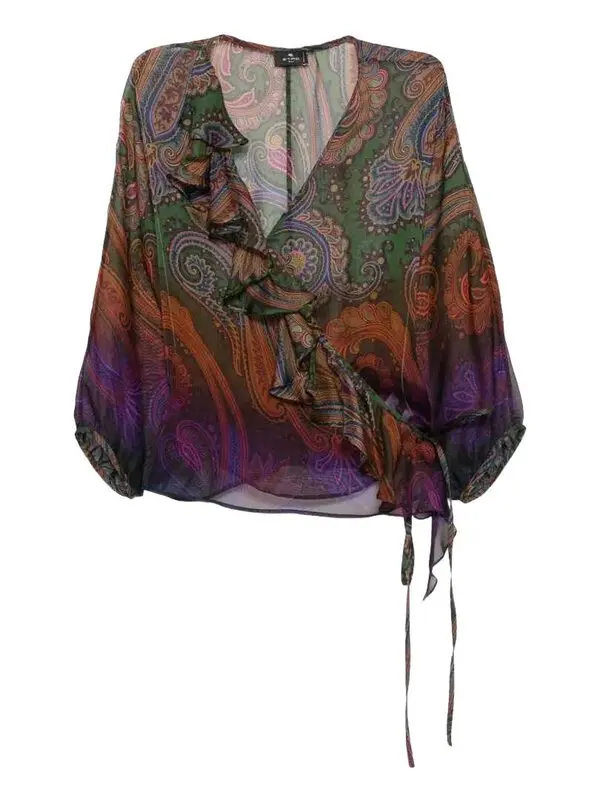 Etro Paisley-print Blouse - Green