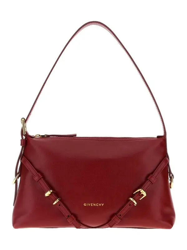 Givenchy Leather Mini Voyou Shoulder Bag - Red