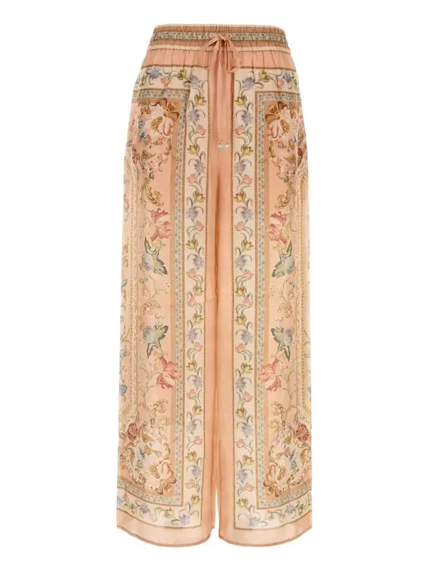 Zimmermann Printed Silk Aloni Wide-leg Pant - Multicolor
