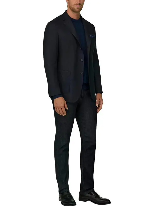Boggi Milano Wool Flannel Jacket - Blue