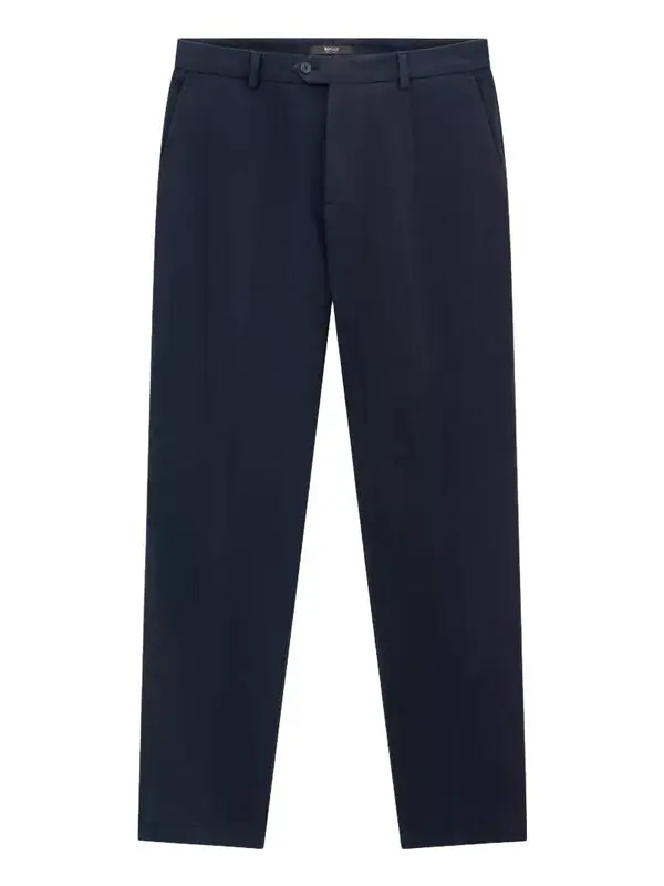 Boggi Milano Trousers In Stretch Cotton - Blue