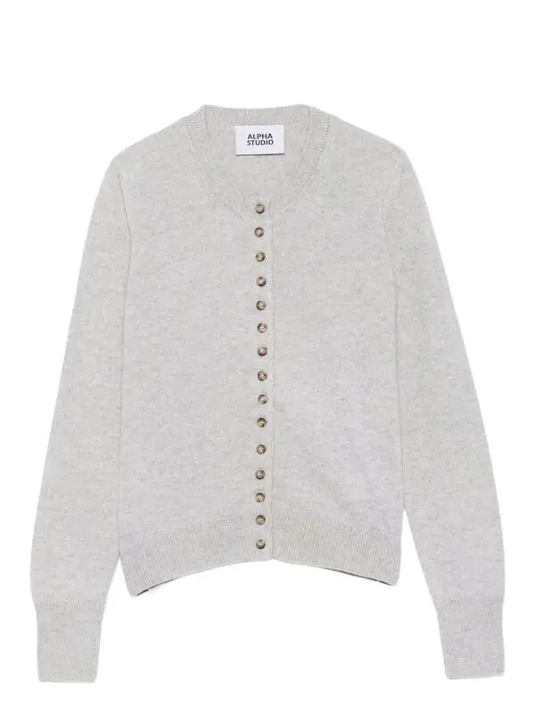 Alpha Studio Button-up Cardigan - Grey