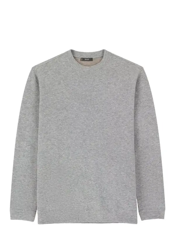Boggi Milano T-shirt In Cotton And Cashmere Mélange Jersey - Grey