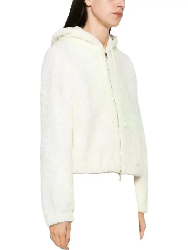 Fabiana Filippi Bouclé-knit Hooded Jacket - Neutrals