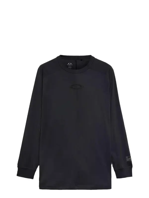 Oakley Logo-embroidered Long-sleeve T-shirt - Black