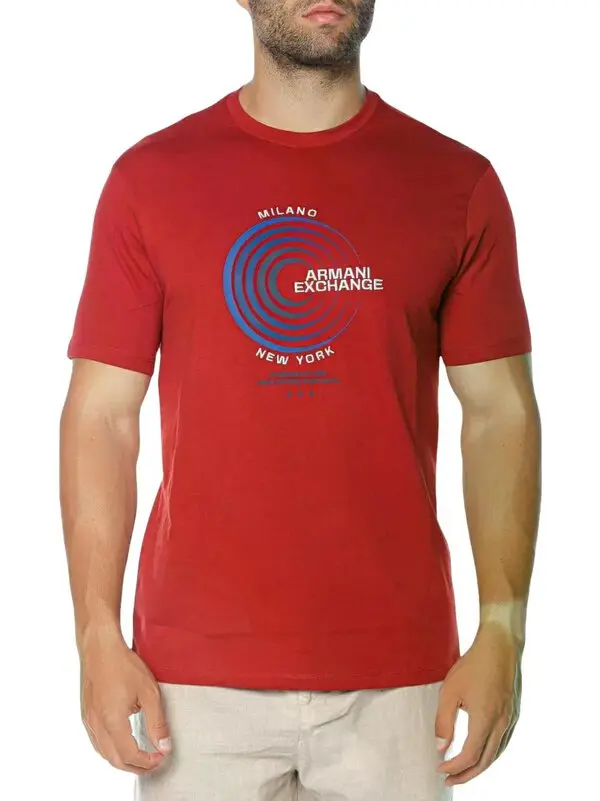 Armani Exchange Logo-print Cotton T-shirt - Red