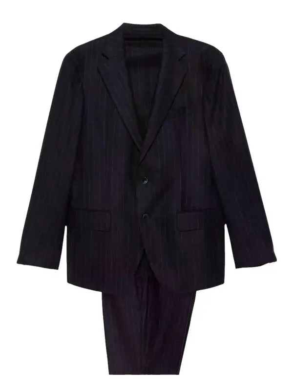 LUIGI BIANCHI MANTOVA Pinstripe-pattern Single-breasted Suit - Blue
