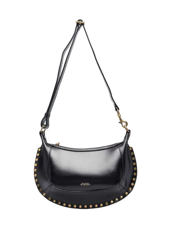 Isabel Marant Étoile Marant Oskan Moon Shoulder Bag With Studs - Black