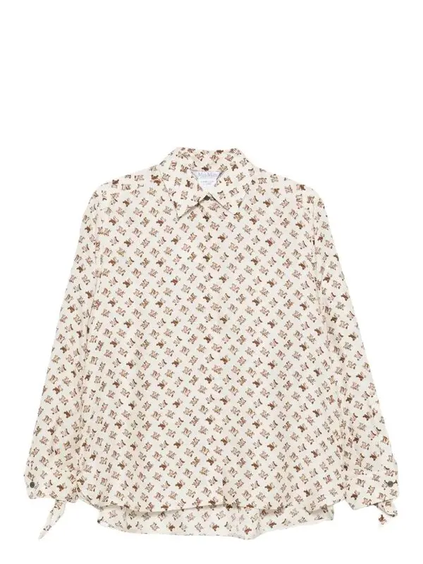 Max Mara Oversized Printed Silk Shirt - Multicolor
