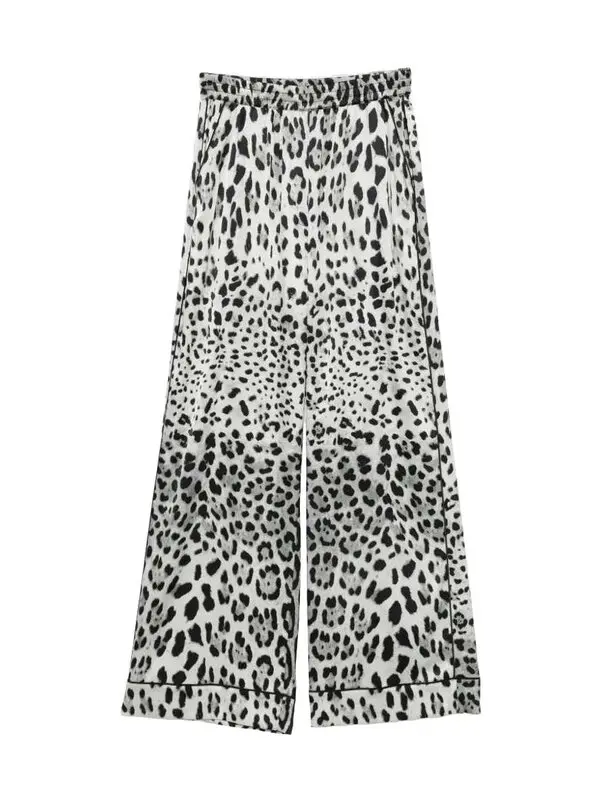 Dolce & Gabbana Leopard Print Palazzo Pants - Multicolor