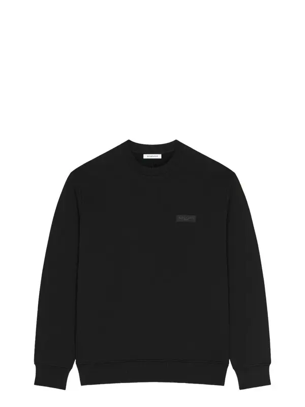 Givenchy Fleece Sweatshirt With Grosgrain Paris Detail - Black