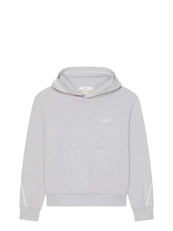 Givenchy Fleece Hoodie With Exposed Stitching - Gray