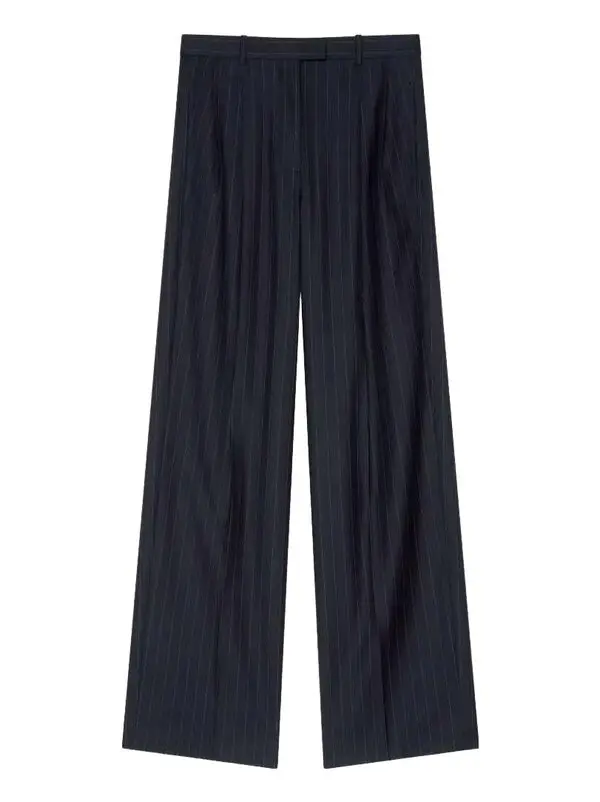 Givenchy Pleated Pinstripe Trousers - Blue