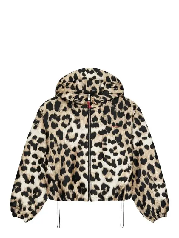 Givenchy Leopard-print Jacquard Windbreaker - Brown