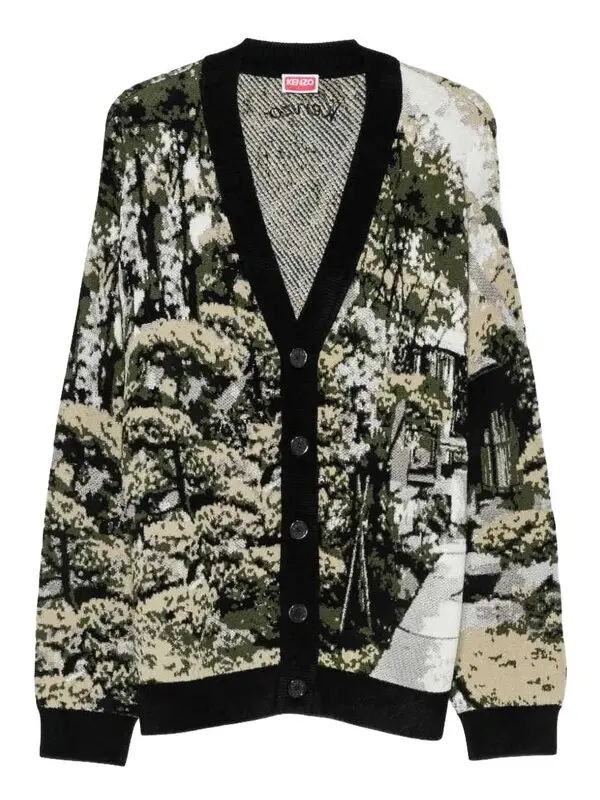 Kenzo Japanese Garden Cardigan - Brown