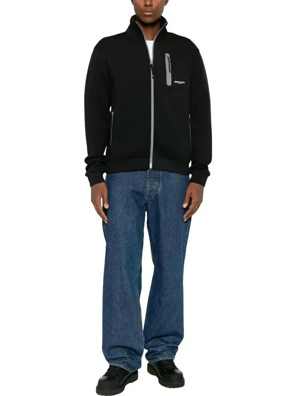 MURPHY&NYE Shore Zip-up Logo-print Sweatshirt - Black