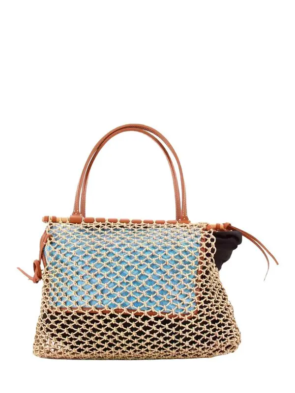 Goyard Aligre Bag Raffia Net With Coated Canvas Tote Bag - Blue