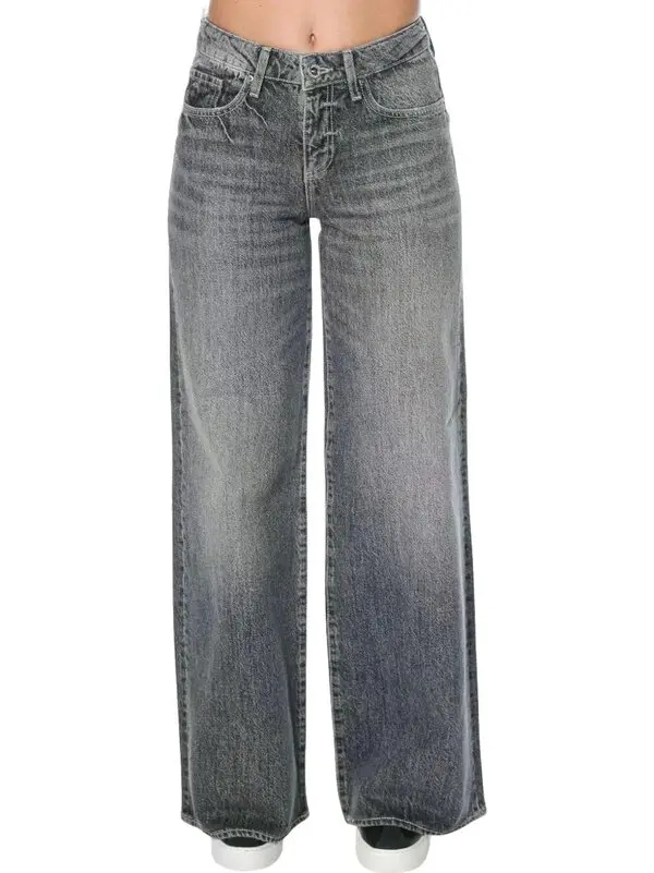 Armani Exchange Five-pocket Wide-leg Jeans - Grey