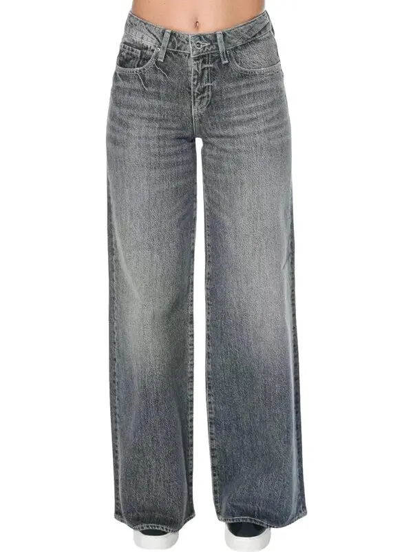 Armani Exchange Five-pocket Wide-leg Jeans - Grey