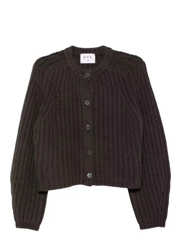 FTC Chunky-knit Button-up Cardigan - Brown