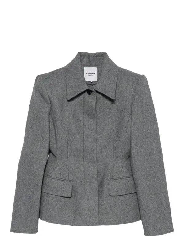 LA PISCINE Concealed-fastening Blazer - Grey