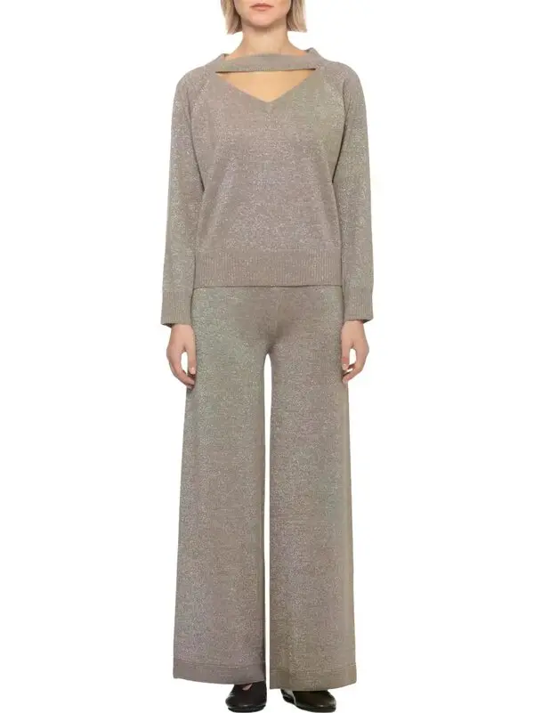D.exterior Cut-out-detail Sweater - Neutrals