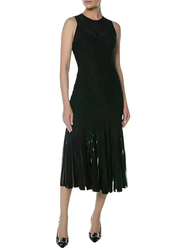 Ted Baker London Casandr Stitch-detail Knitted Midi Dress - Black