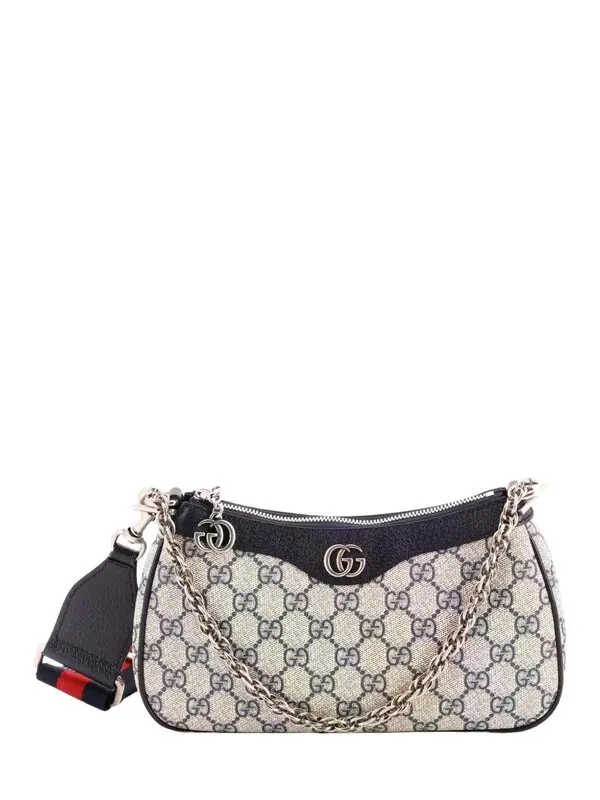 Gucci Ophidia Charm Shoulder Bag Gg Coated Canvas Small Crossbody Bag - Blue
