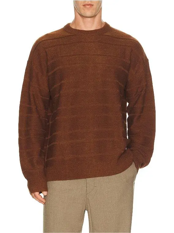 RHYTHM Jackson Knit Sweater In Brown - Chestnut