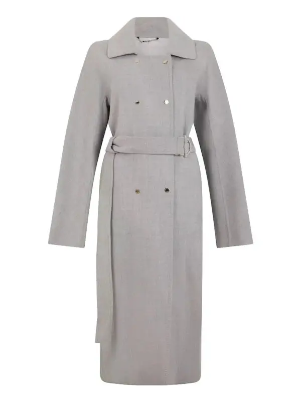 MOORER Bonnie-p Belted Double-breasted Coat - Grey