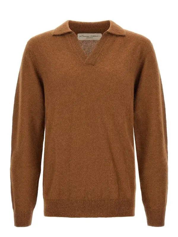 LARMERI STUDIO Cash' Polo Shirt - Brown
