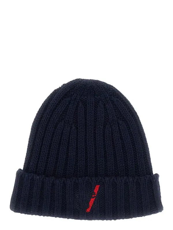 AFTER/LABEL Berretto In Maglia A Trecce - Blu