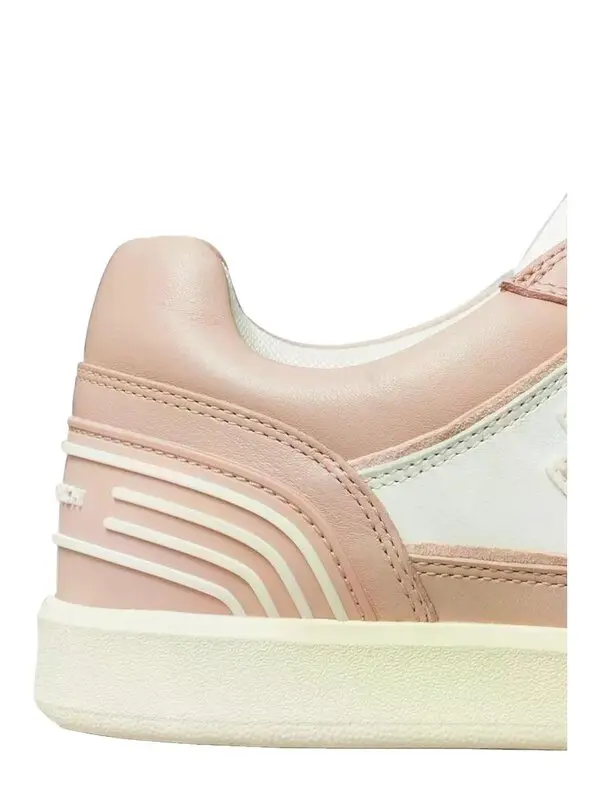 Tory Burch Clover Court Panelled Leather Sneakers - Pink