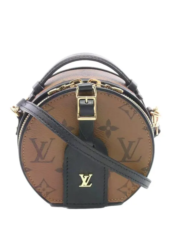LOUIS VUITTON 2012 Mini Boîte Chapeau Monogram Reverse Shoulder Bag - Brown